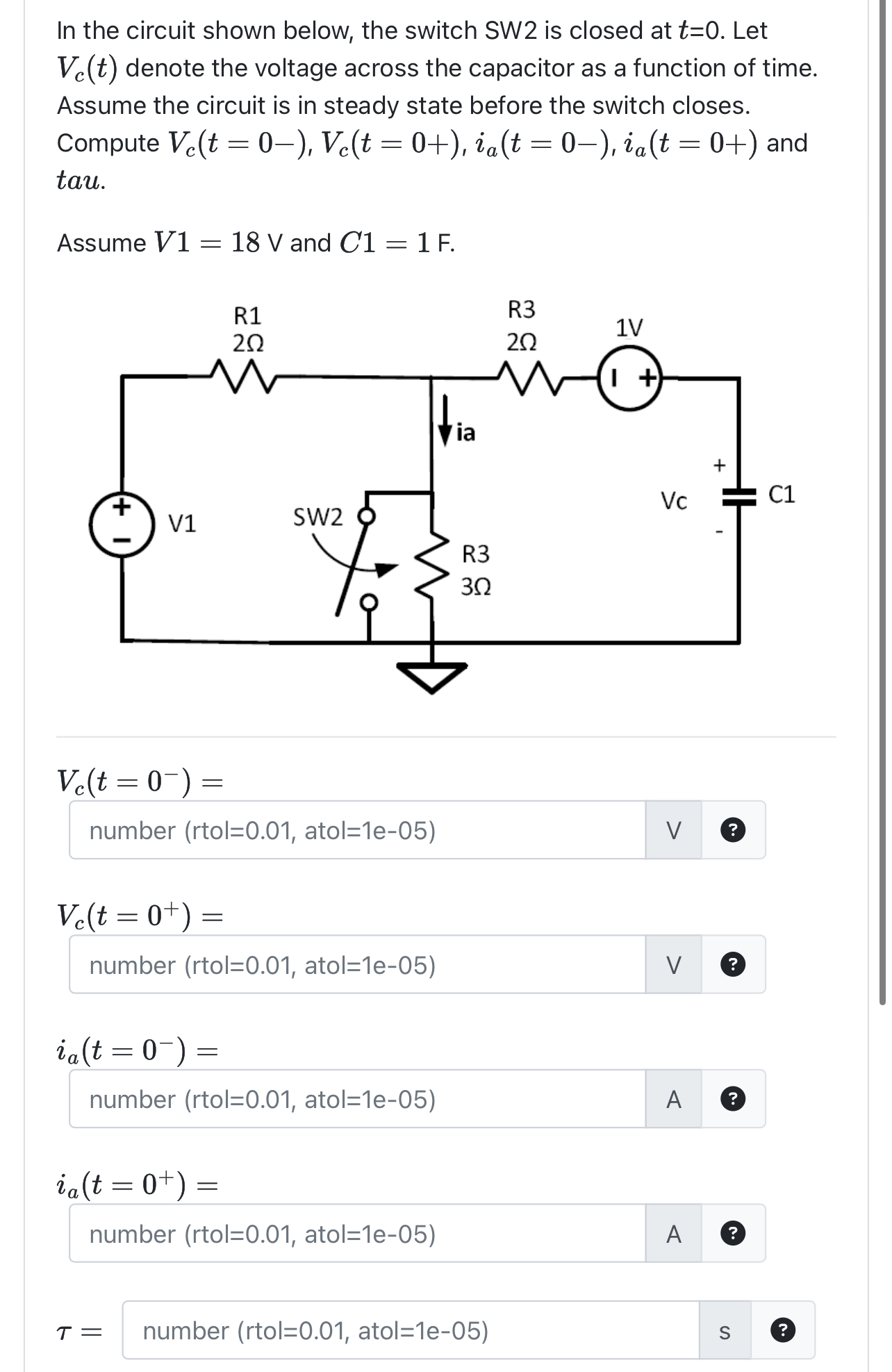 Solved 9:1485us.prairielearn.comHW5.3. ﻿RC/RL Circuit | Chegg.com