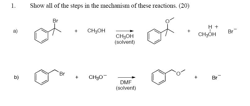 Solved Show all of the steps in the mechanism of these | Chegg.com