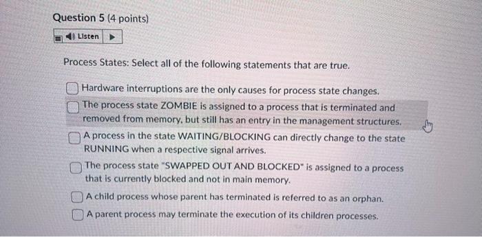 Solved Schedulers: Select all of the following statements | Chegg.com