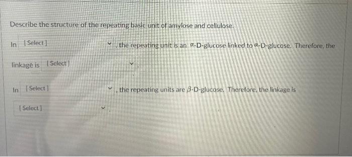 Solved Describe the structure of the repeating basic unit of | Chegg.com