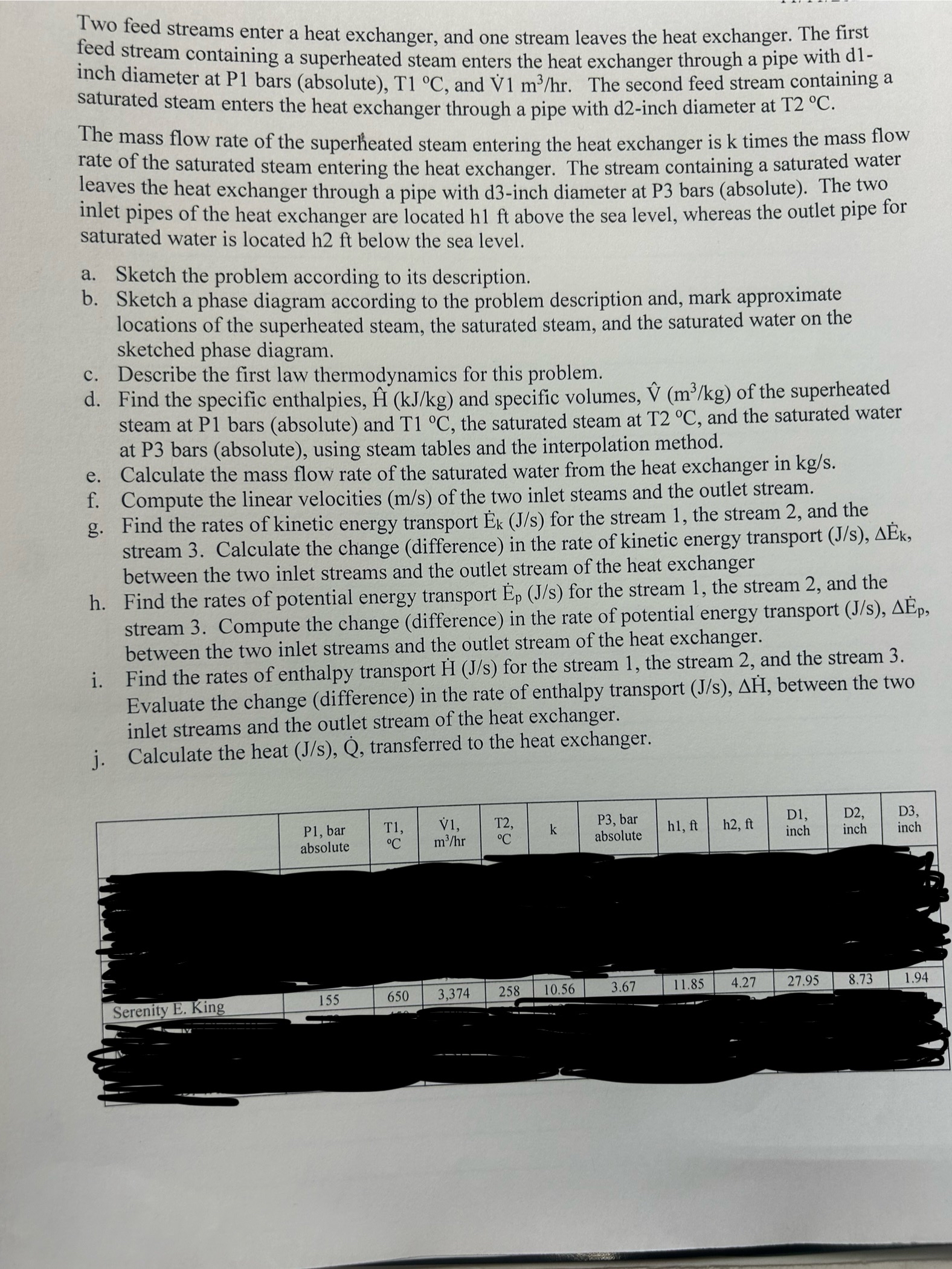 Solved Two feed streams enter a heat exchanger, and one | Chegg.com