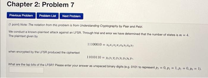 Solved Chapter 2 Problem 7 Previous Problem Problern List 9410
