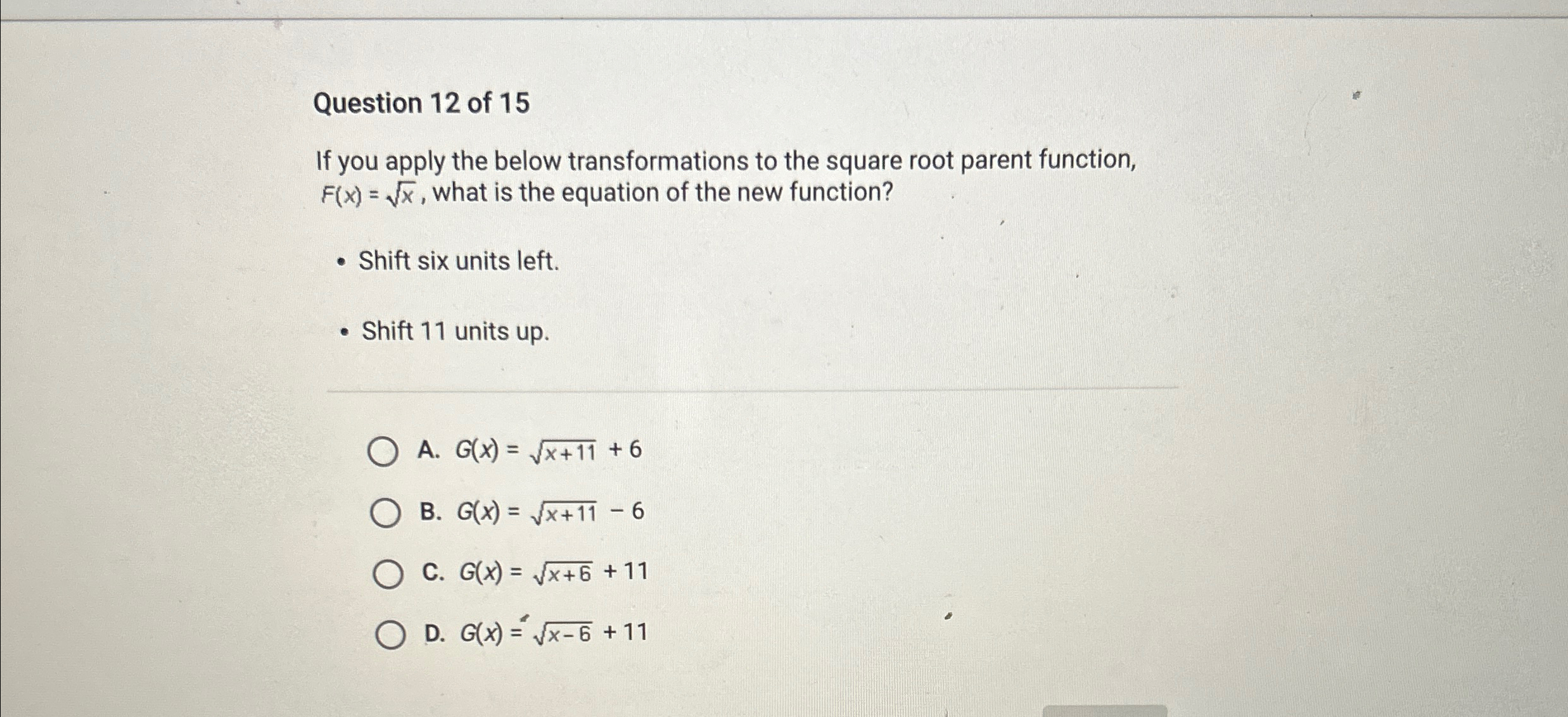 Solved Question 12 ﻿of 15If you apply the below | Chegg.com