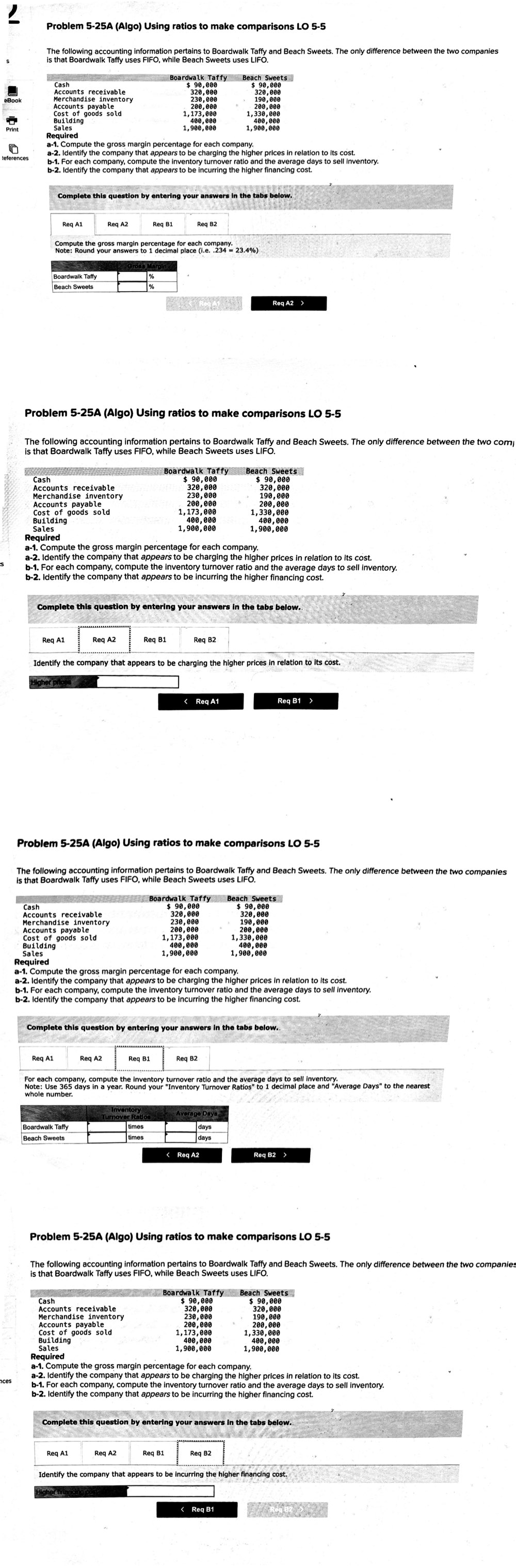 Solved Problem 5-25A (Algo) ﻿Using ratios to make | Chegg.com