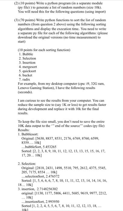 2 10 Points Write A Python Program In A Separate