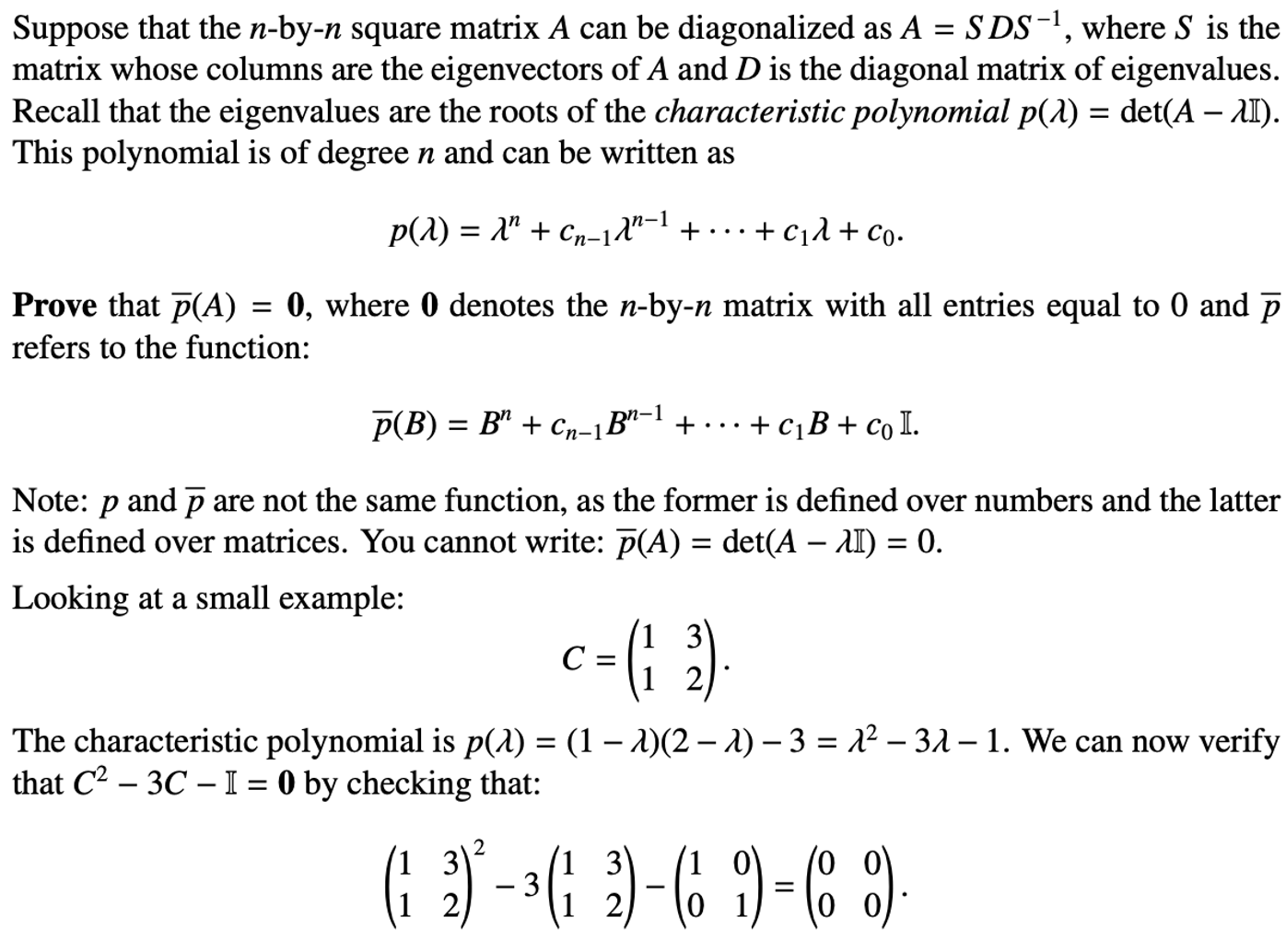 Solved Suppose that the n-by- n ﻿square matrix A can be | Chegg.com