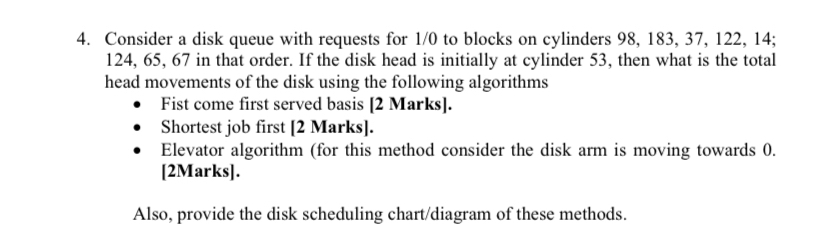 Solved Consider a disk queue with requests for 10 ﻿to blocks | Chegg.com