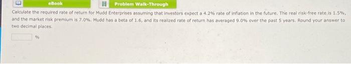 Solved eBook Problem Walk-Through Calculate the required | Chegg.com