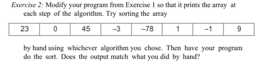 Solved c++// ﻿Exercise 2: Modify your program from Exercise | Chegg.com