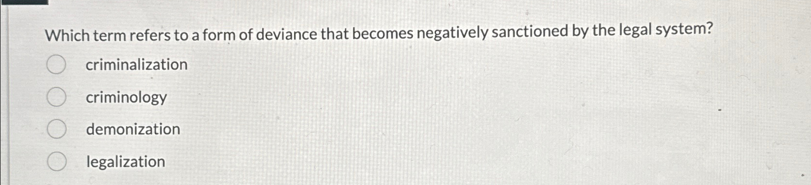 Solved Which term refers to a form of deviance that becomes | Chegg.com