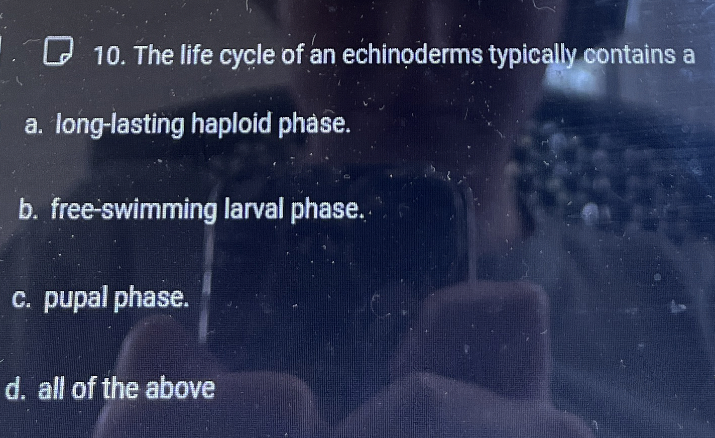 Solved The life cycle of an echinoderms typically contains | Chegg.com