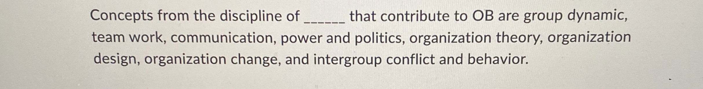 Solved Concepts from the discipline of q, ﻿that contribute | Chegg.com