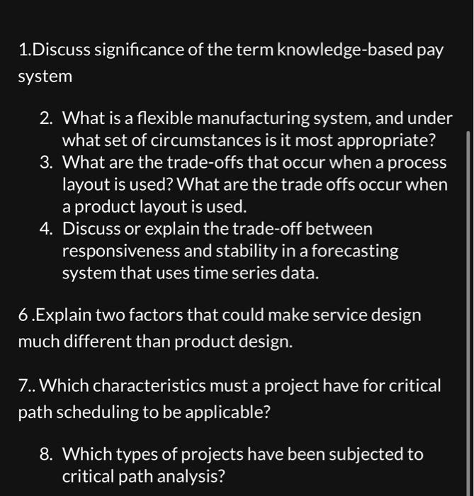 Solved 1.Discuss significance of the term knowledge-based | Chegg.com