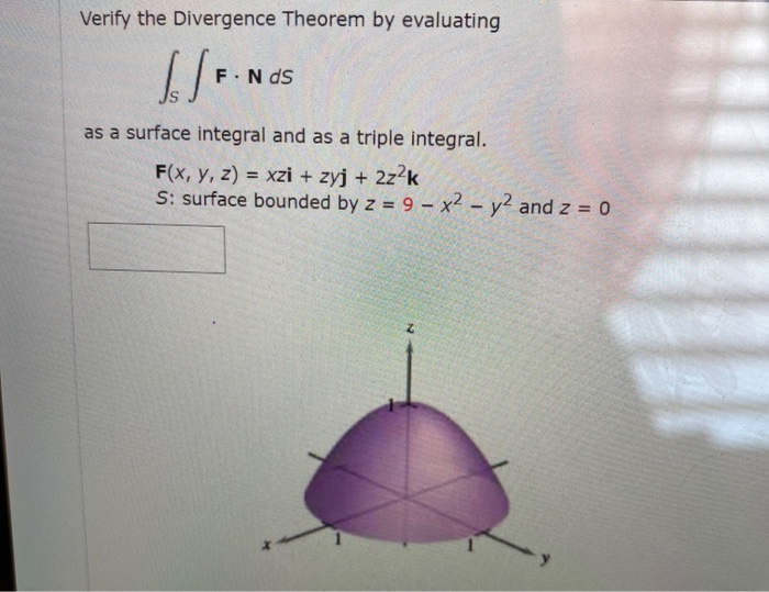 Solved Verify the Divergence Theorem by evaluating |_ SEM F. | Chegg.com