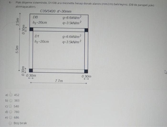 Determine the calculation reinforcement area (mm^2/m) | Chegg.com