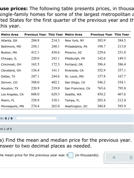 Solved use prices: The following table presents prices, in | Chegg.com