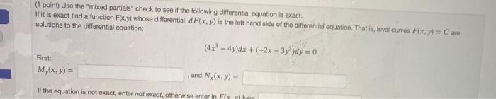 Solved (1 point) Find a function F(x, y) whose level curves | Chegg.com