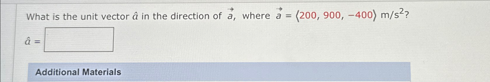 Solved What is the unit vector hat(a) ﻿in the direction of | Chegg.com