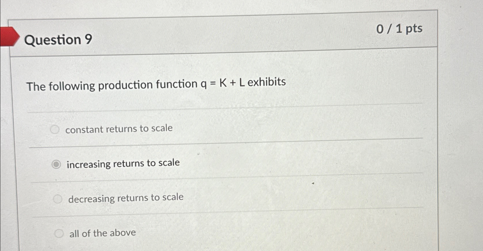 Solved Question 901 ptsThe following production function | Chegg.com Solved Question 901 ptsThe following production function | Chegg.com