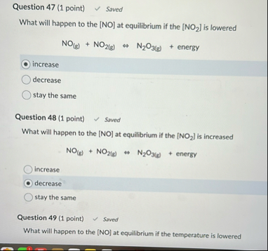 Solved Question 47 (1 ﻿point) ﻿SavedWhat will happen to the | Chegg.com