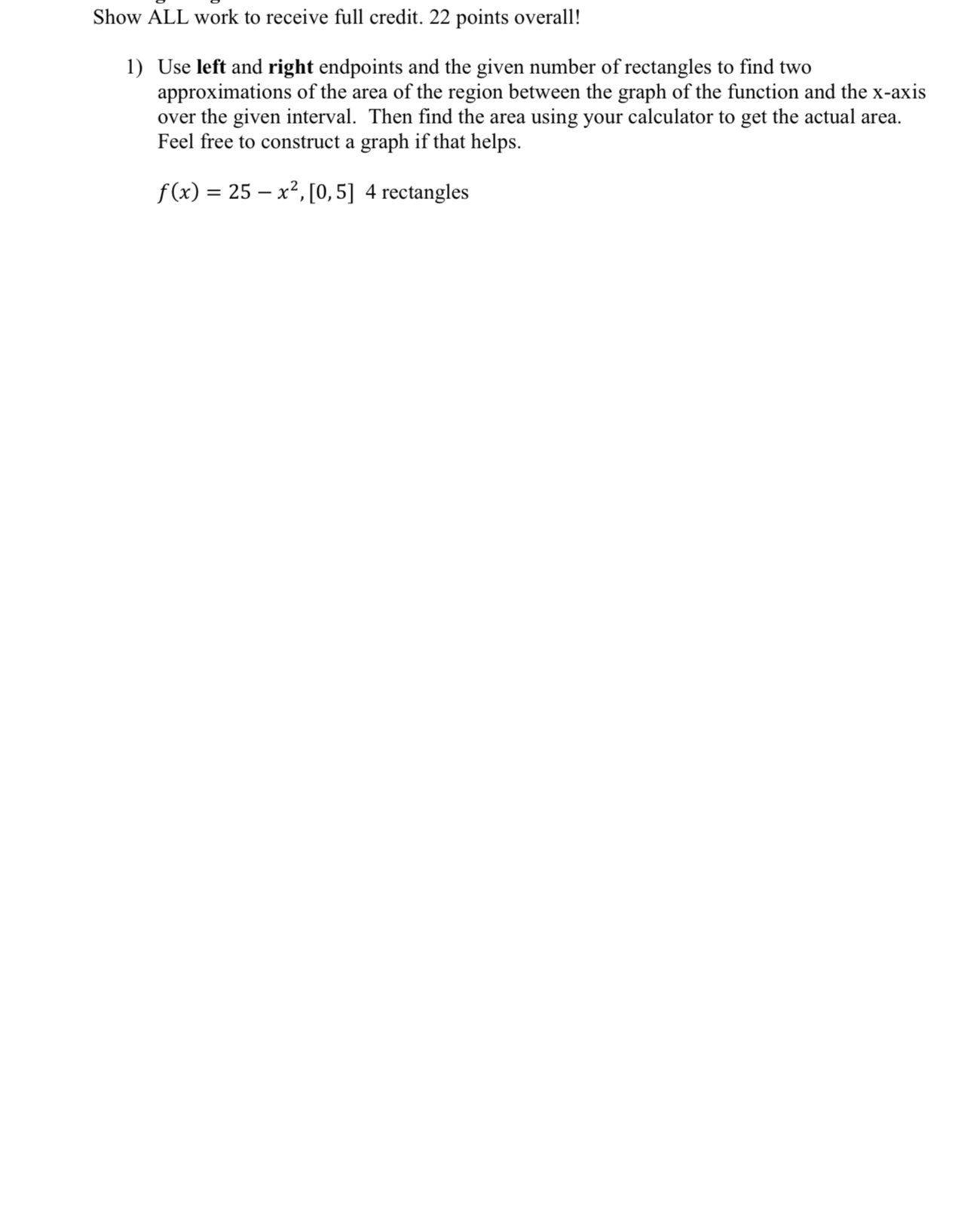 Solved Use left and right endpoints and the given number of | Chegg.com