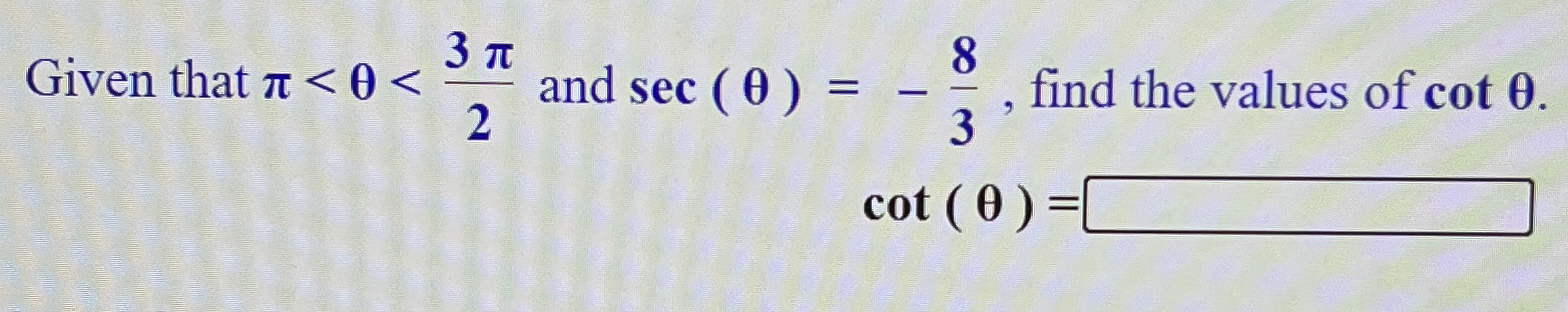 Solved Given that π