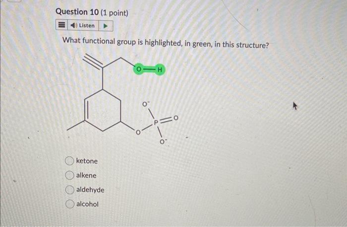 Solved What functional group is highlighted, in green, in | Chegg.com