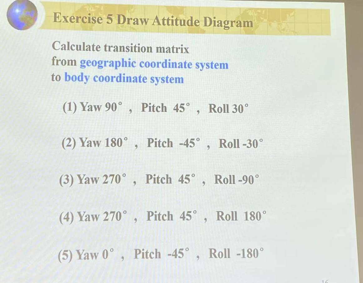 Solved Exercise 5 ﻿Draw Attitude DiagramCalculate transition | Chegg.com