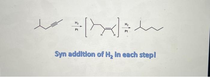 Solved Syn addlition of H2 in each stepl | Chegg.com