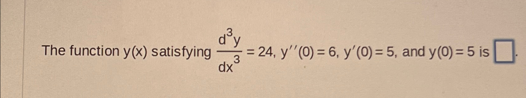 Solved The function y(x) ﻿satisfying | Chegg.com