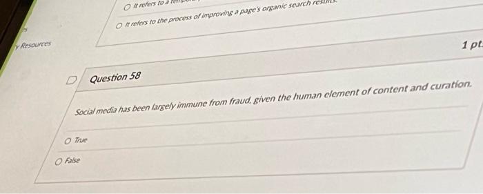 Solved Question 59 is the process of creating a series of | Chegg.com
