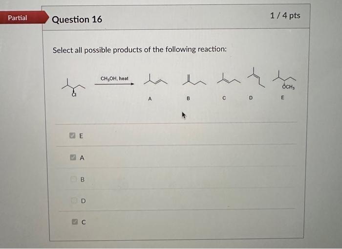 Solved Select all possible products of the following | Chegg.com