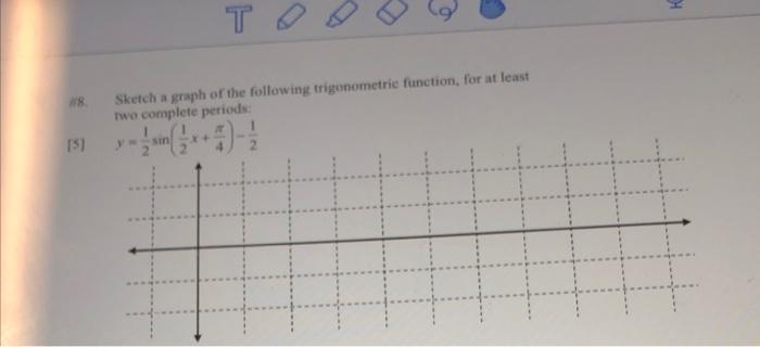 Solved 2 To 8 Sketch a graph of the following trigonometric | Chegg.com