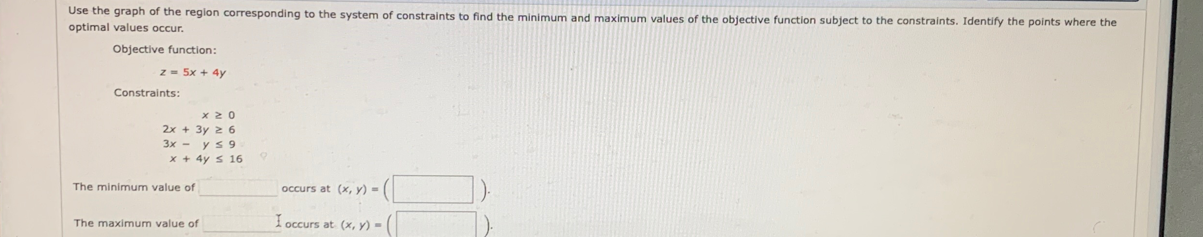 optimal values occur.Objective | Chegg.com