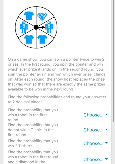 Solved TT On a game show, you can spin a pointer twice to | Chegg.com