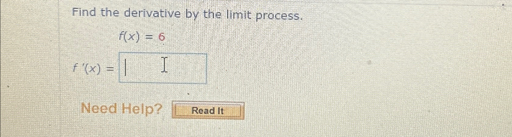 Solved Find the derivative by the limit | Chegg.com