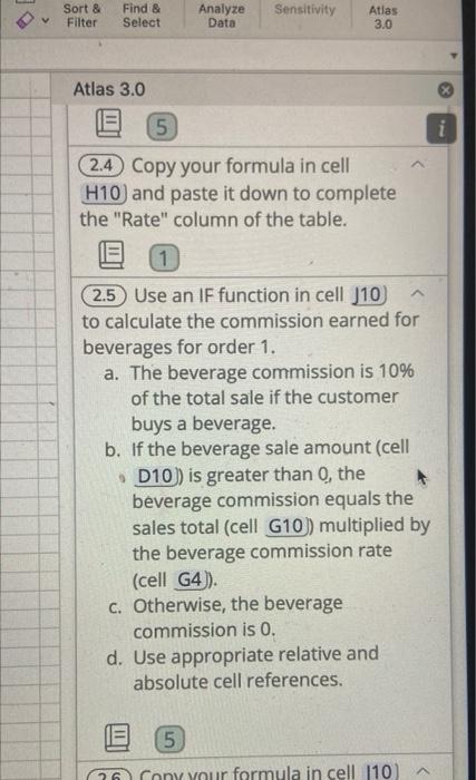 Solved (2.1) Use an IF function in cell E10 to calculate the | Chegg.com