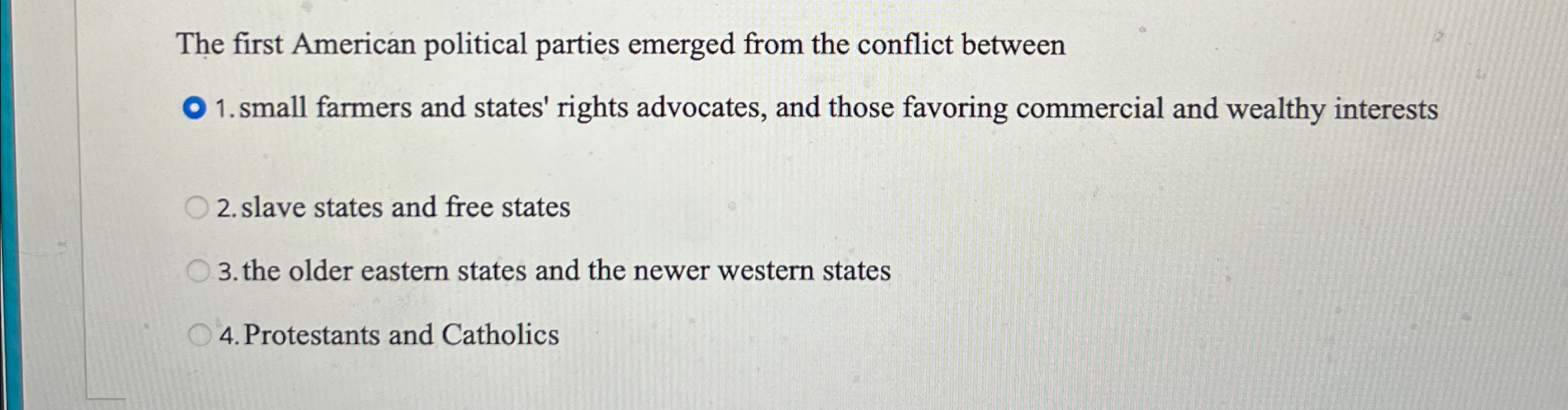 Solved The first American political parties emerged from the | Chegg.com