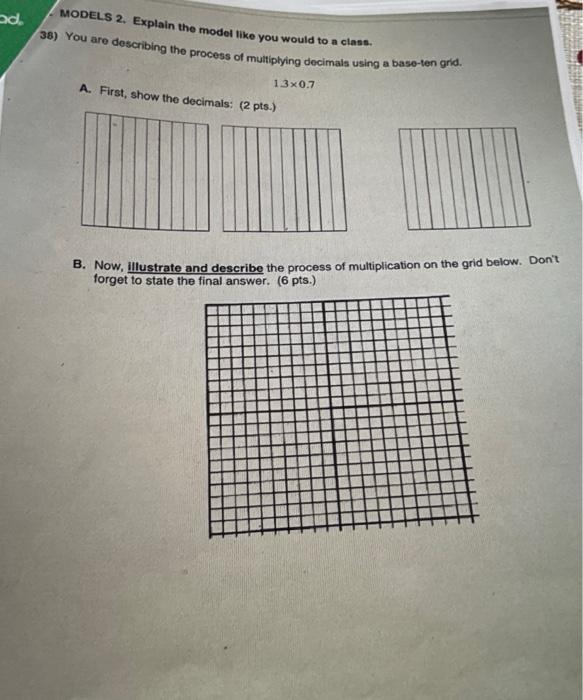 Solved MODELS 2. Explain the model like you would to a | Chegg.com