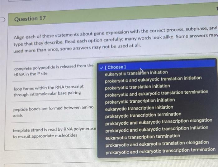 Solved D Question 17 Align each of these statements about | Chegg.com