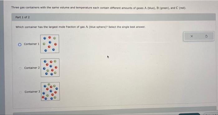 Solved Three gas containers with the same volume and | Chegg.com