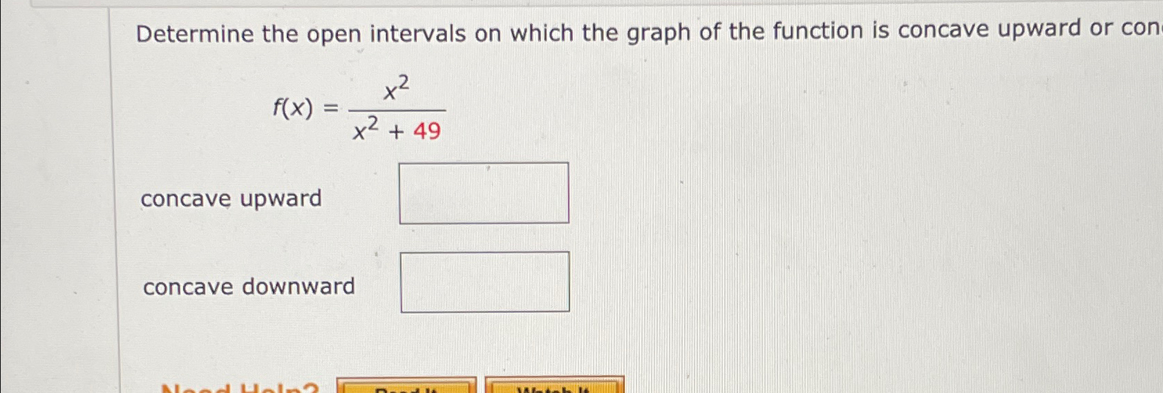 Solved Determine the open intervals on which the graph of | Chegg.com
