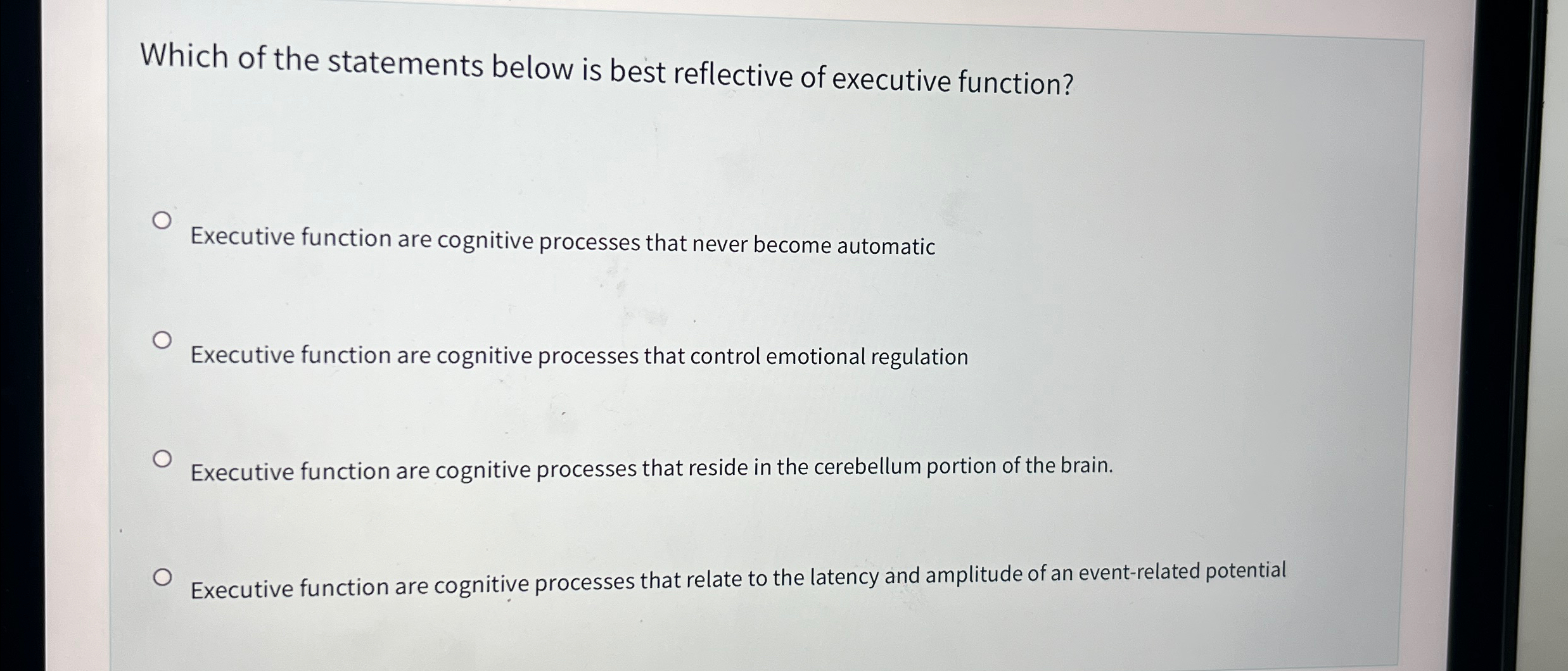 Solved Which of the statements below is best reflective of | Chegg.com