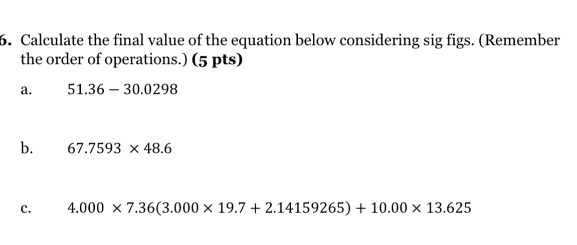 Solved Calculate the final value of the equation below | Chegg.com