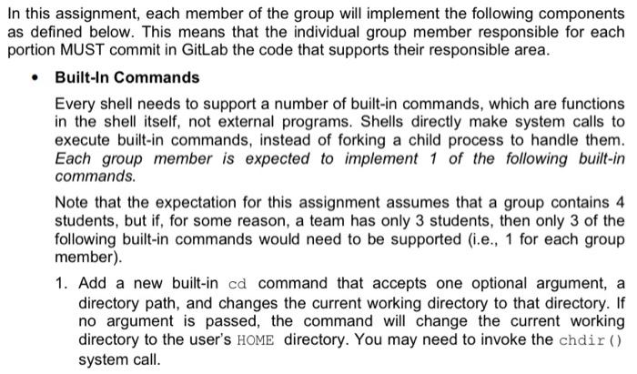 Solved In this assignment, each member of the group will | Chegg.com