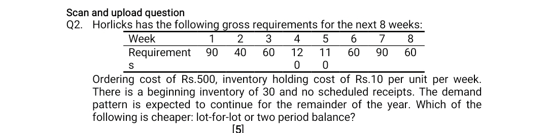 Solved Scan and upload questionQ2. ﻿Horlicks has the | Chegg.com