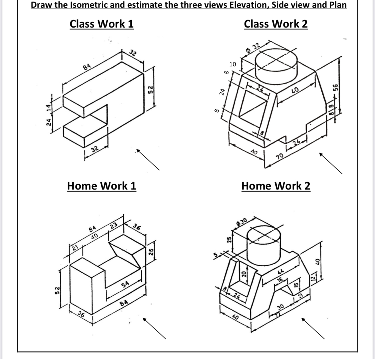 Solved by an EXPERT Draw the Isometric and estimate the three views | Chegg.com