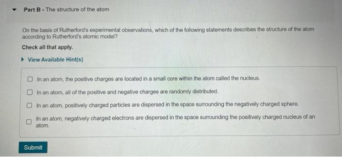 Solved Watch the animation depicting Rutherford's experiment | Chegg.com