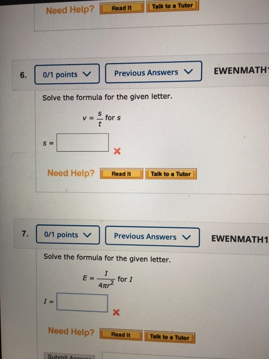 Solved Talk to a Tutor Need Help? Read It 0/1 points v | Chegg.com