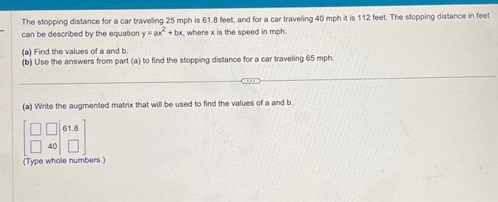 Solved The stopping distance for a car traveling 25mph is | Chegg.com